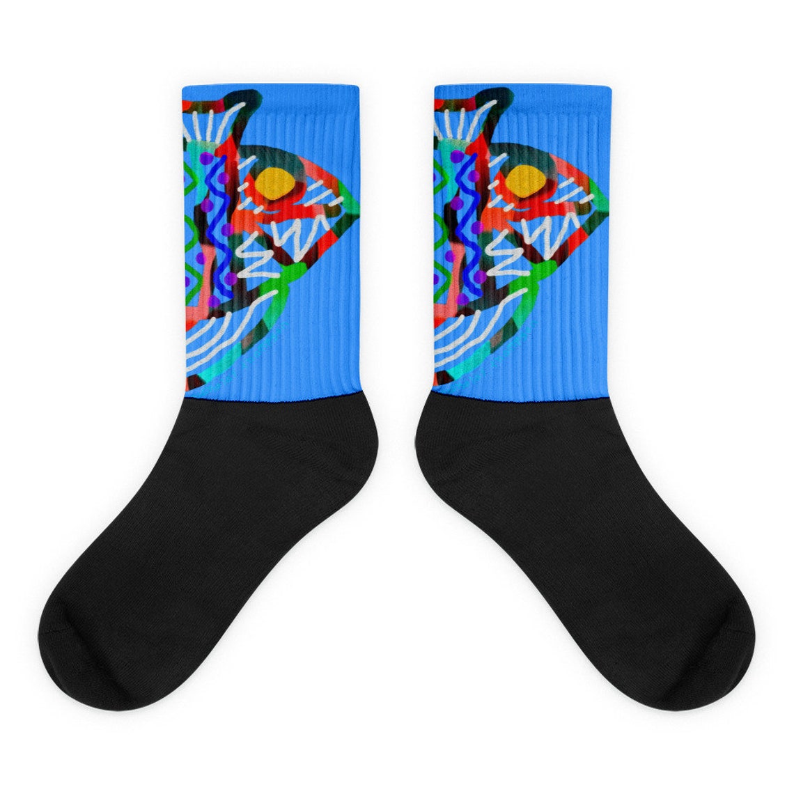 FISH HEAD SOCKS / Calcetines de chanclas de pesca / Calcetines - Etsy ...