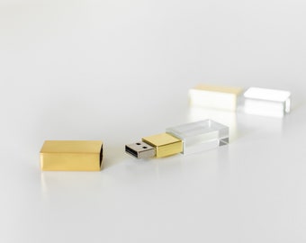 USB 3.0 Gold Crystal USB Flash Drive, Wedding Flash Drive, Memory Stick ...