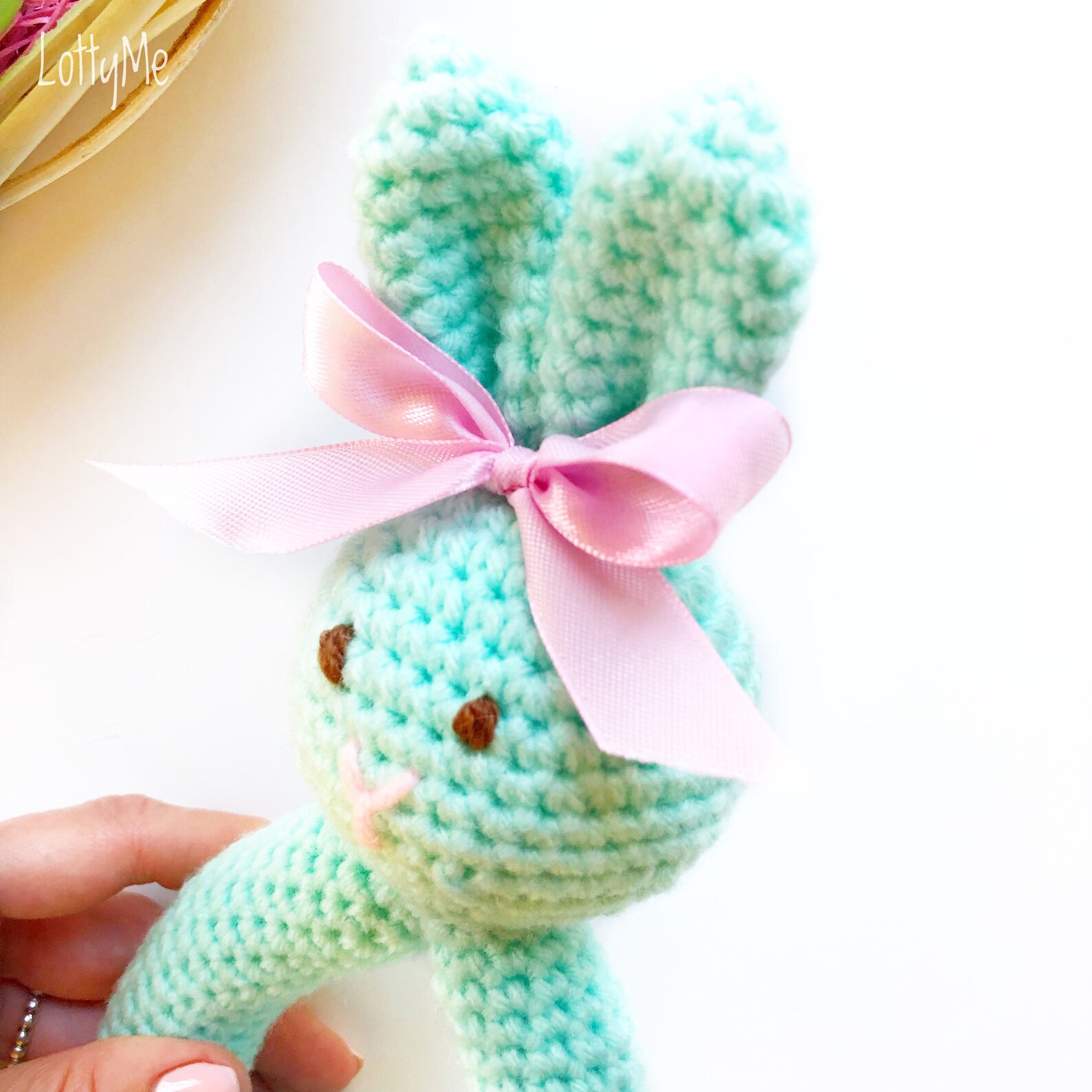 Crochet Bunny Rattle, Handmade Rattle, Crochet Baby Rattle, Crochet ...