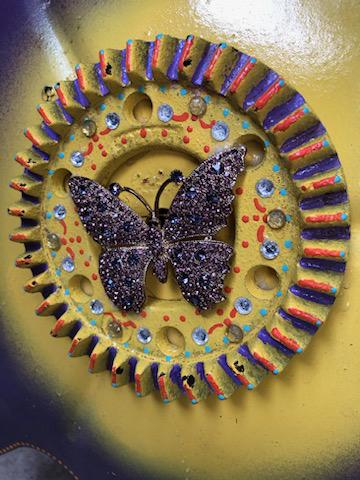 Garden Flower Art Vintage Rotary Farm Cultivator Wheel - Etsy