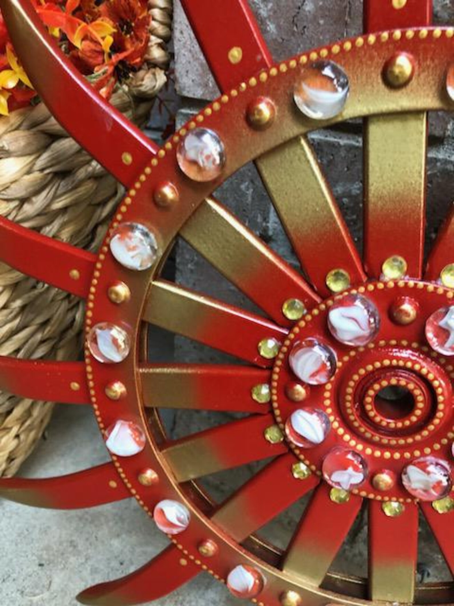 Metal Garden Art Vintage Rotary Farm Cultivator Wheel - Etsy