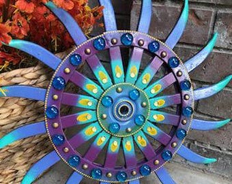 Metal Garden Art Vintage Rotary Farm Cultivator Wheel - Etsy
