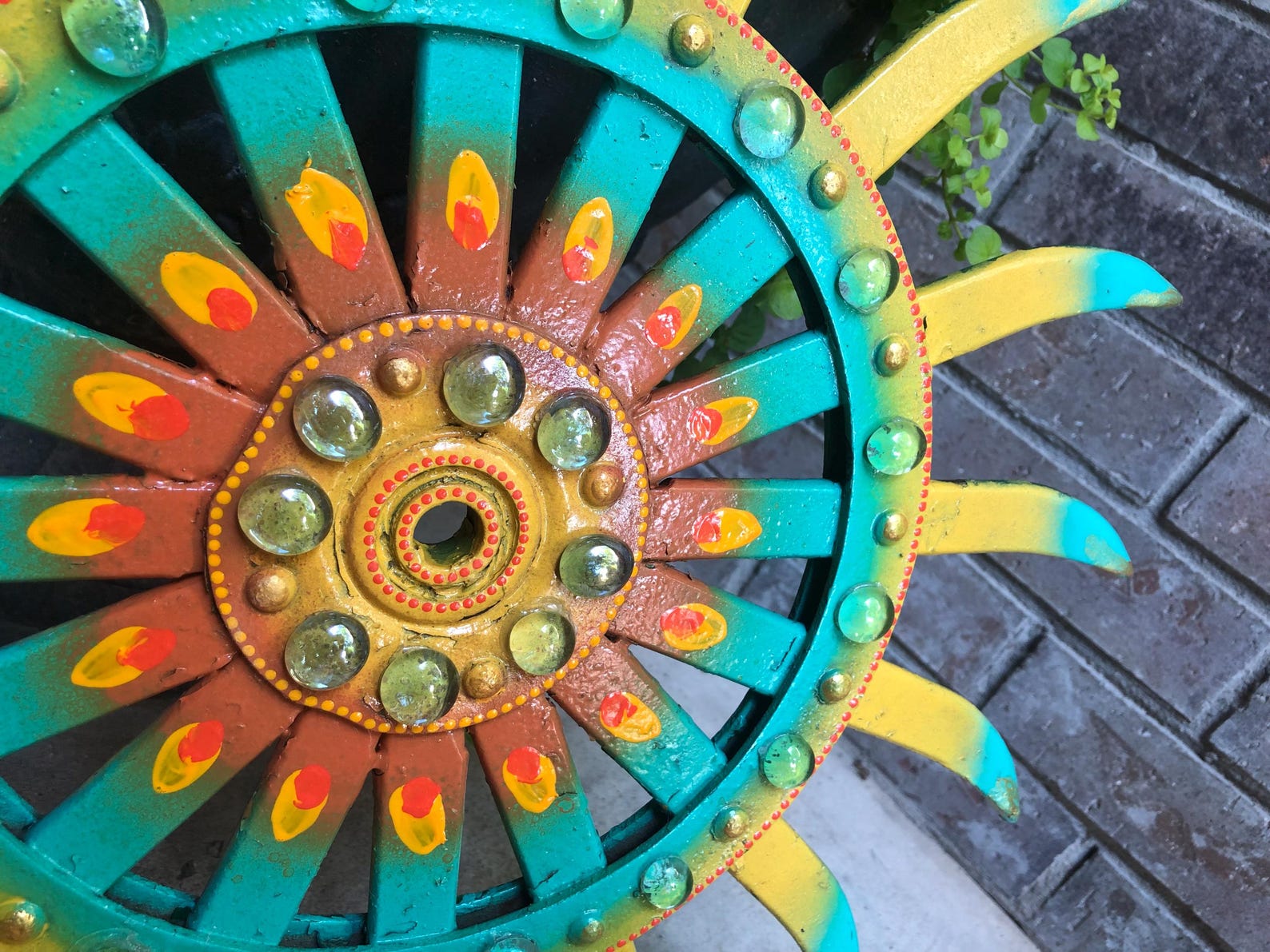 Metal Garden Art Vintage Rotary Farm Cultivator Wheel - Etsy