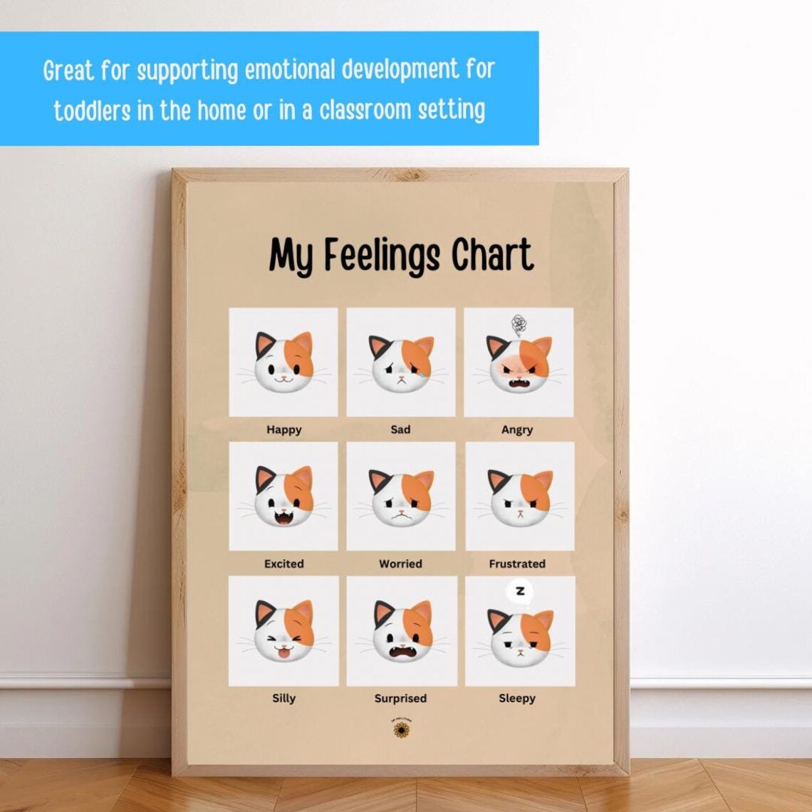 Printable Animal Feelings Chart for Toddlers, Montessori Poster ...