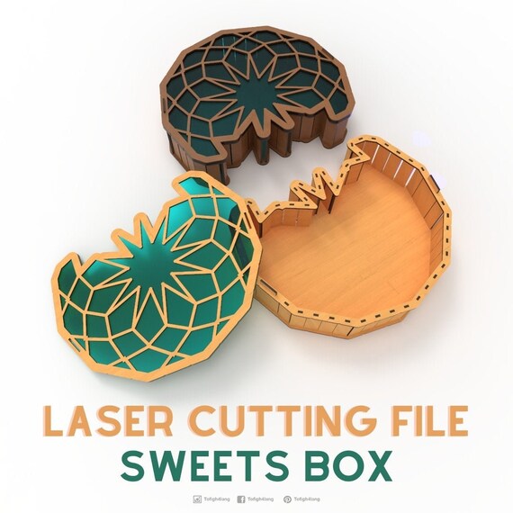 Sweets Box for Laser Cutting | Etsy