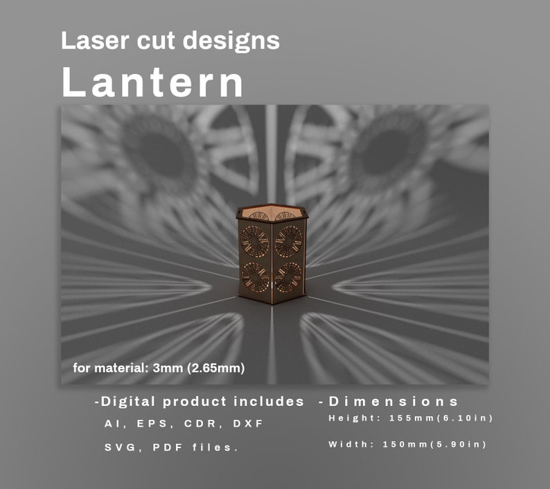 Lantern Laser Cut File | Etsy