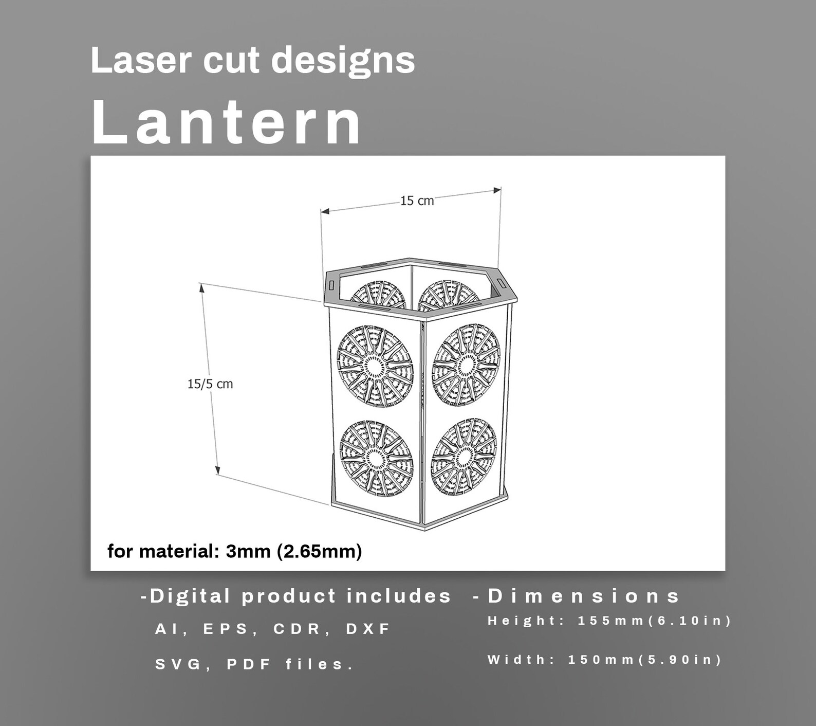 Lantern Laser Cut File - Etsy