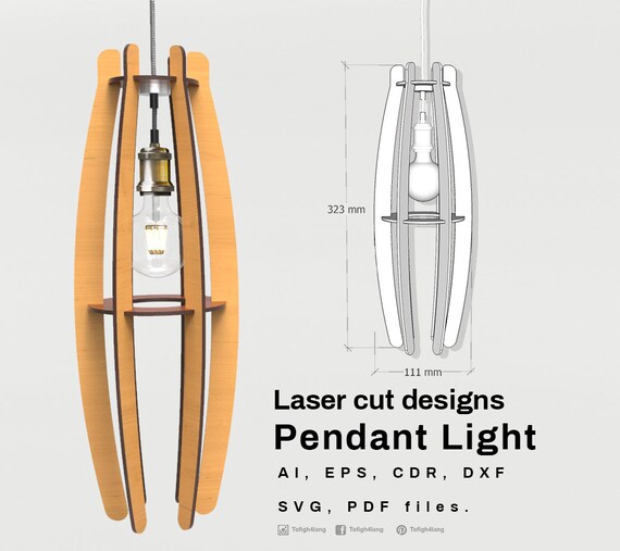 Pendant Light Laser Cut File | Etsy