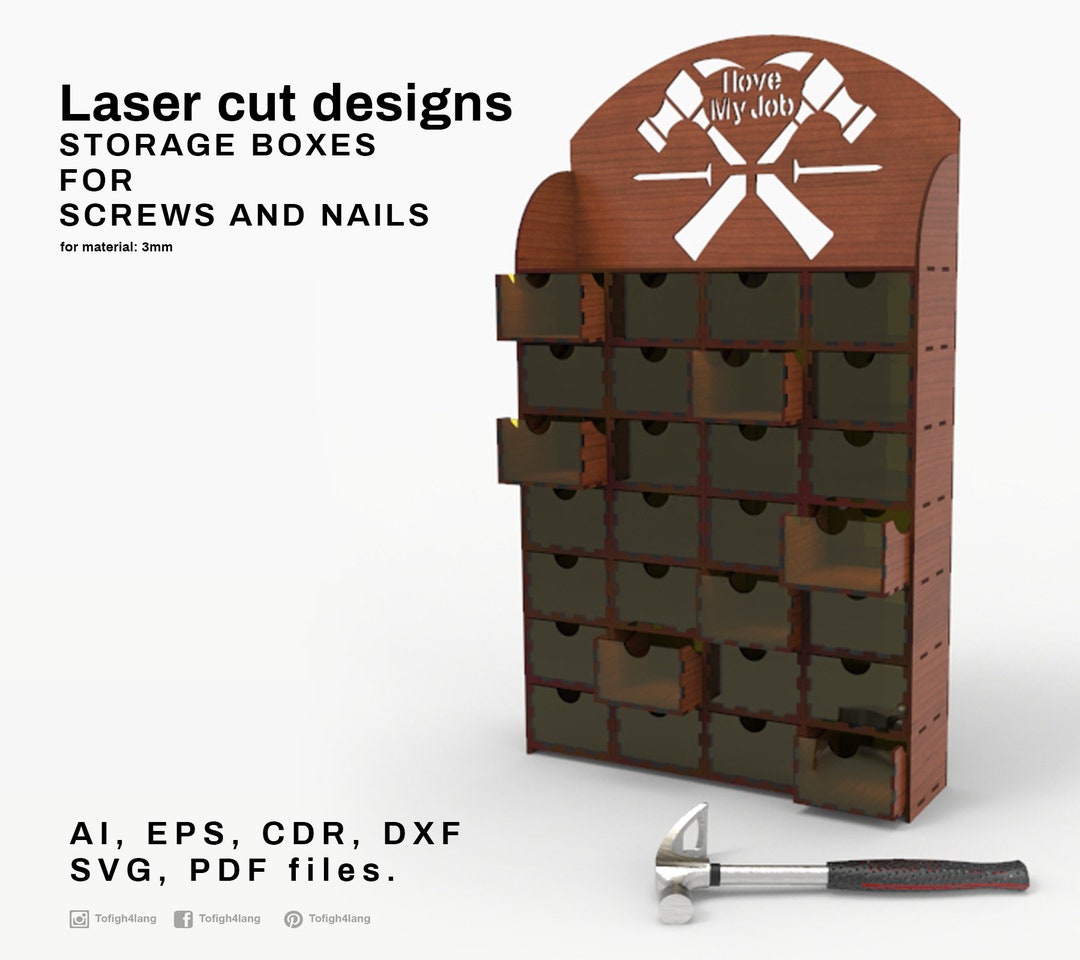 STORAGE Boxes-laser Cutting File - Etsy