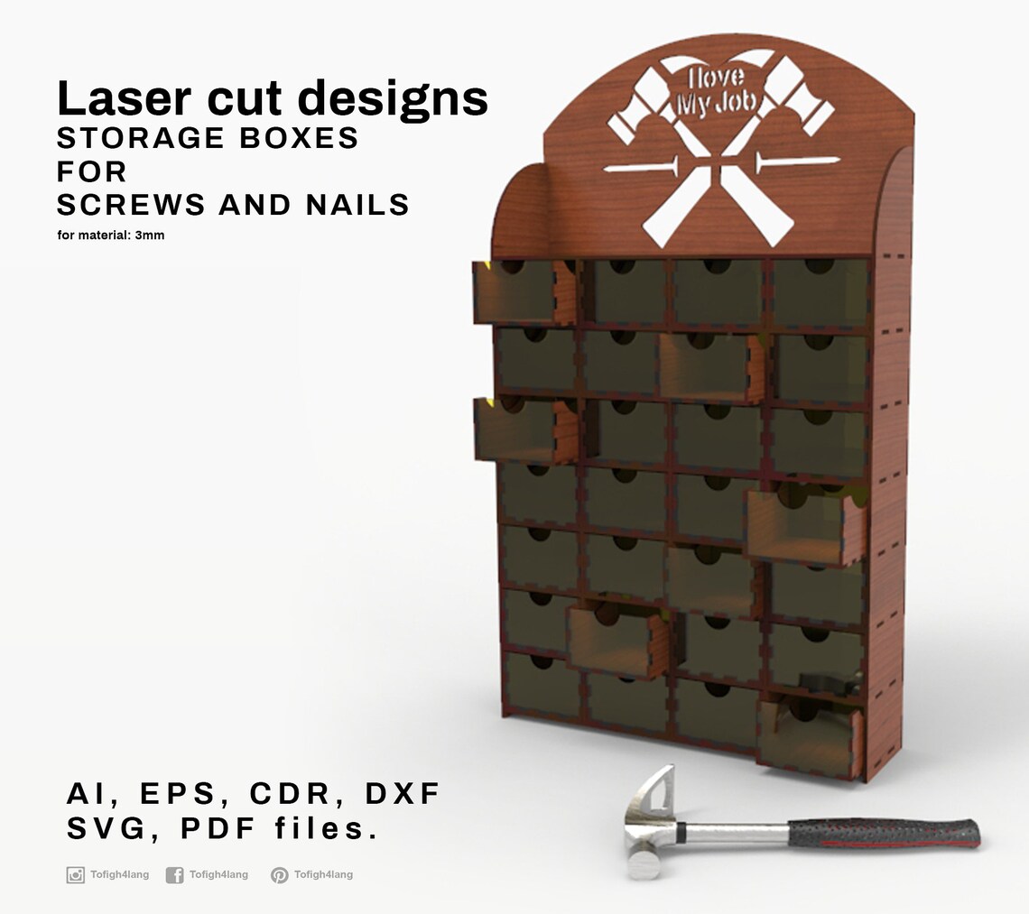 STORAGE Boxes-laser Cutting File | Etsy