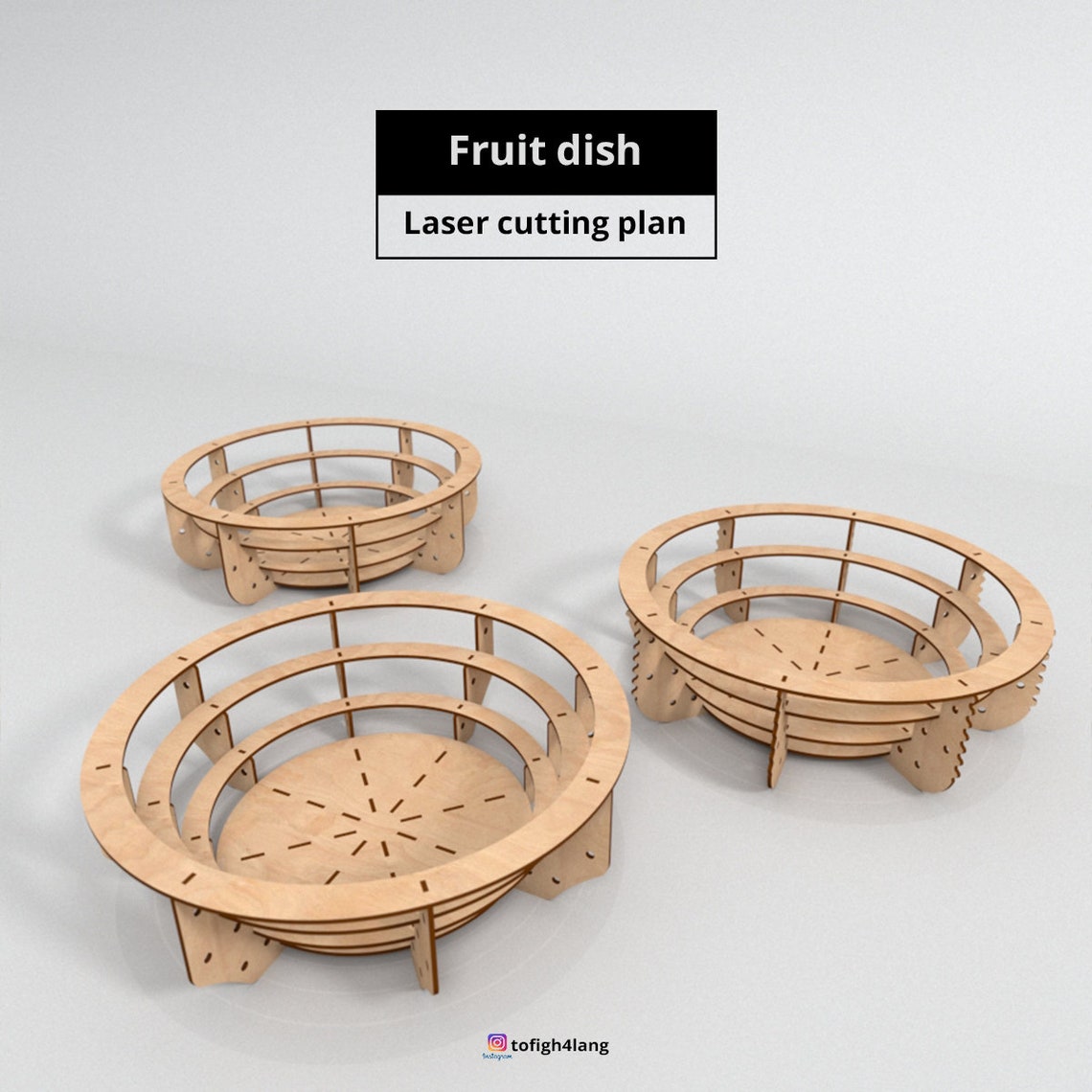 Fruit Dish Laser Cut File | Etsy