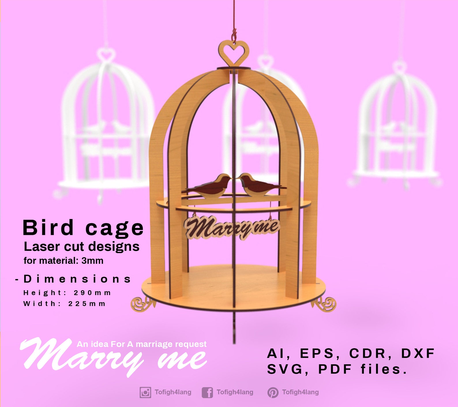 Bird Cage Laser Cut File - Etsy
