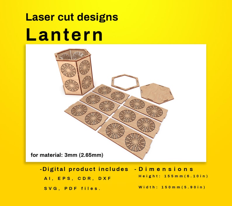 Lantern Laser Cut File | Etsy