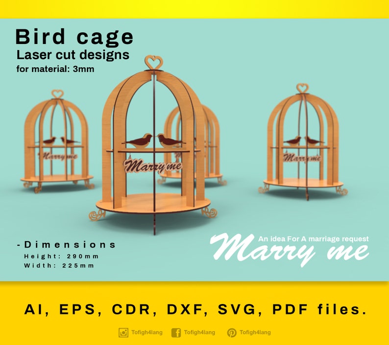 Bird Cage Laser Cut File - Etsy