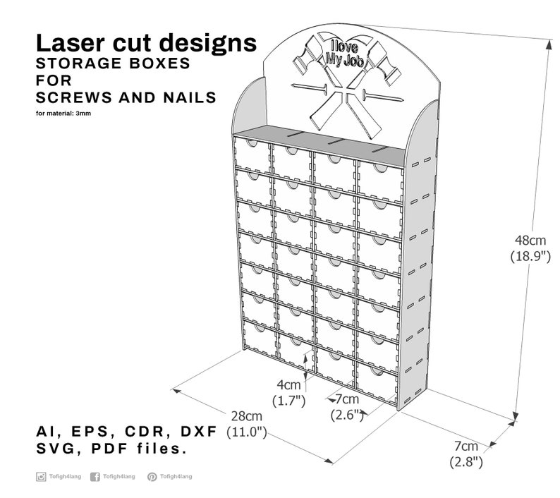 STORAGE Boxes-laser Cutting File | Etsy