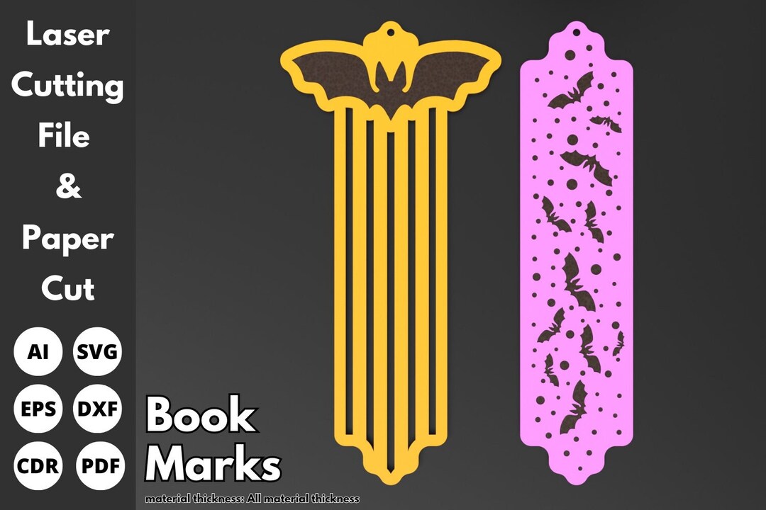 Halloween Bat Star Bookmark SVG File Pdf File Paper Cut - Etsy