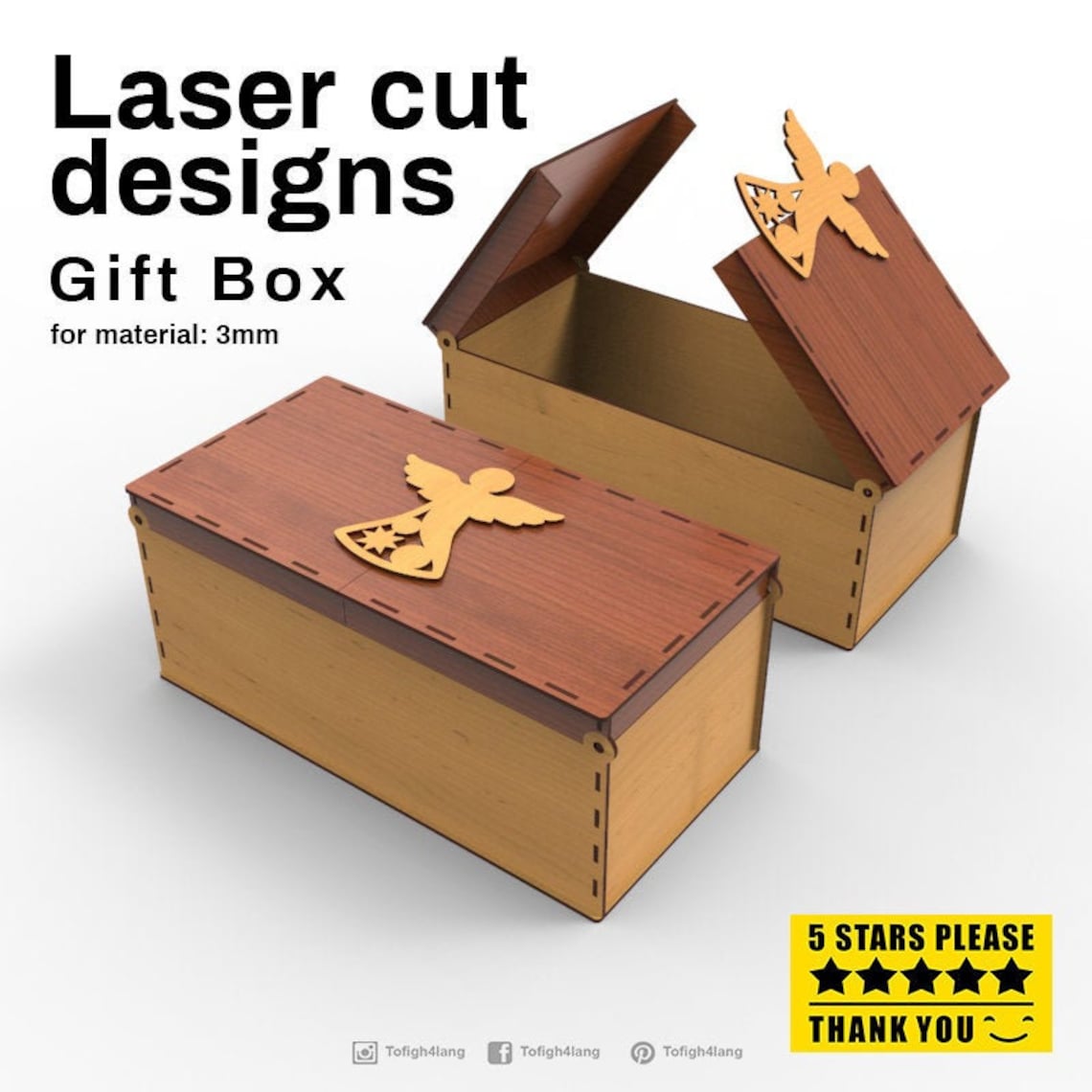 Gift Box Laser Cutting File - Etsy