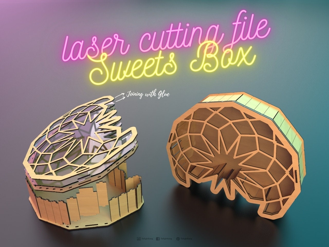 Sweets Box for Laser Cutting | Etsy