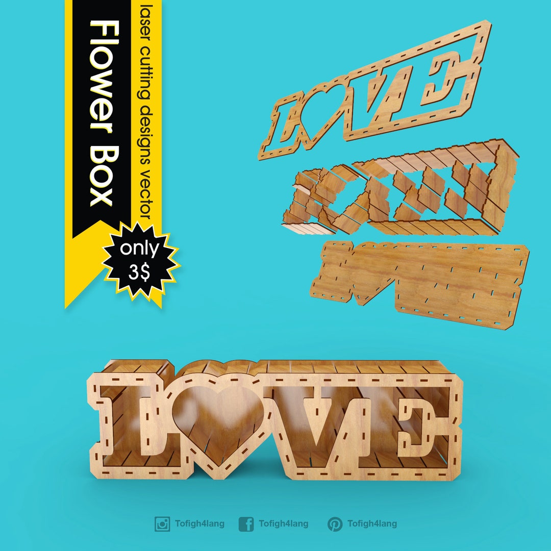 LOVE BOX Laser Cut File - Etsy Australia