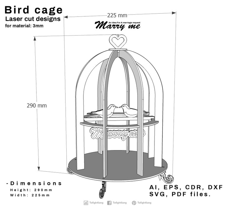 Bird Cage Laser Cut File - Etsy