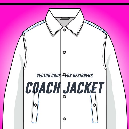 Vector Mens Puffer Jacket SVG Flat Sketch for Adobe - Etsy