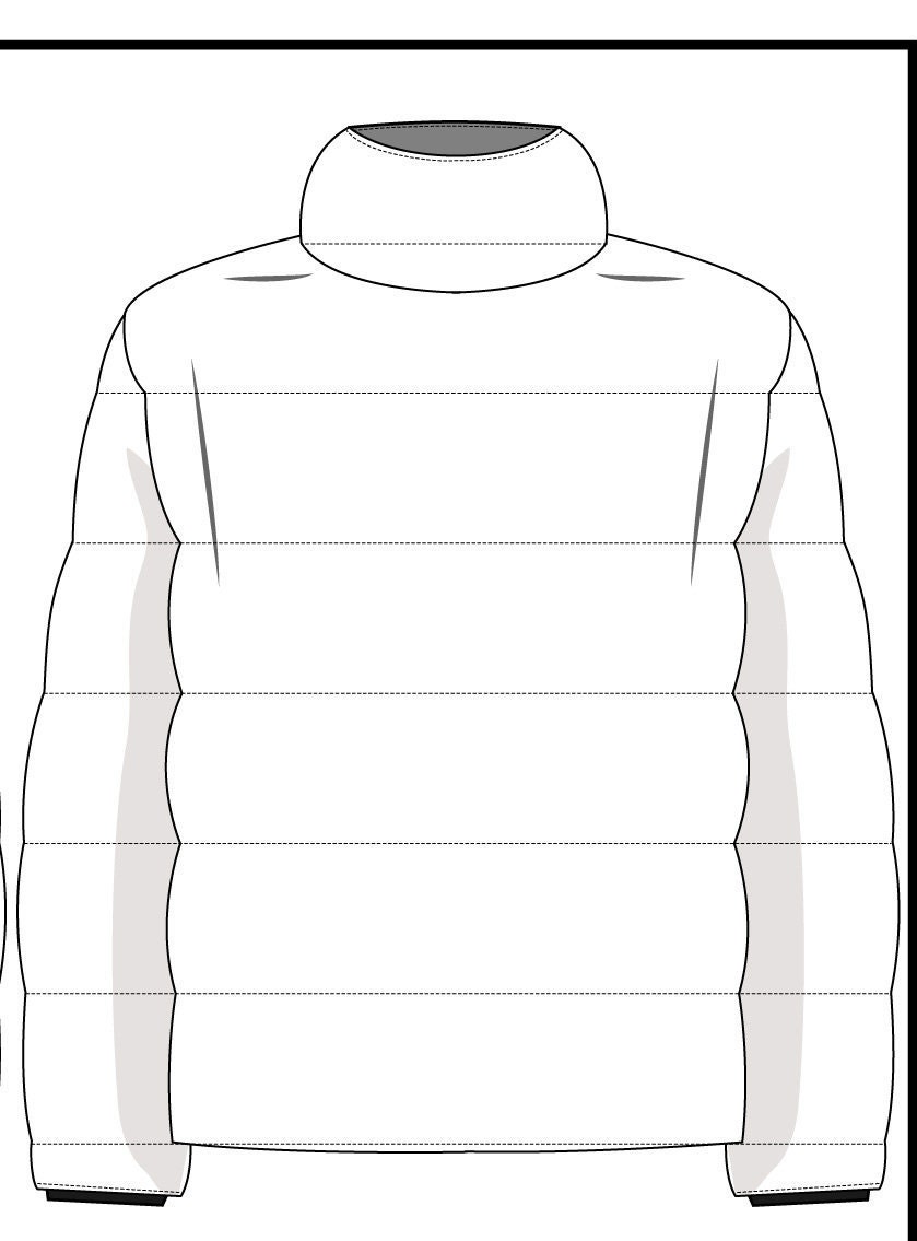Vector Mens Puffer Jacket, SVG, Flat Sketch, for Adobe Illustrator - Etsy