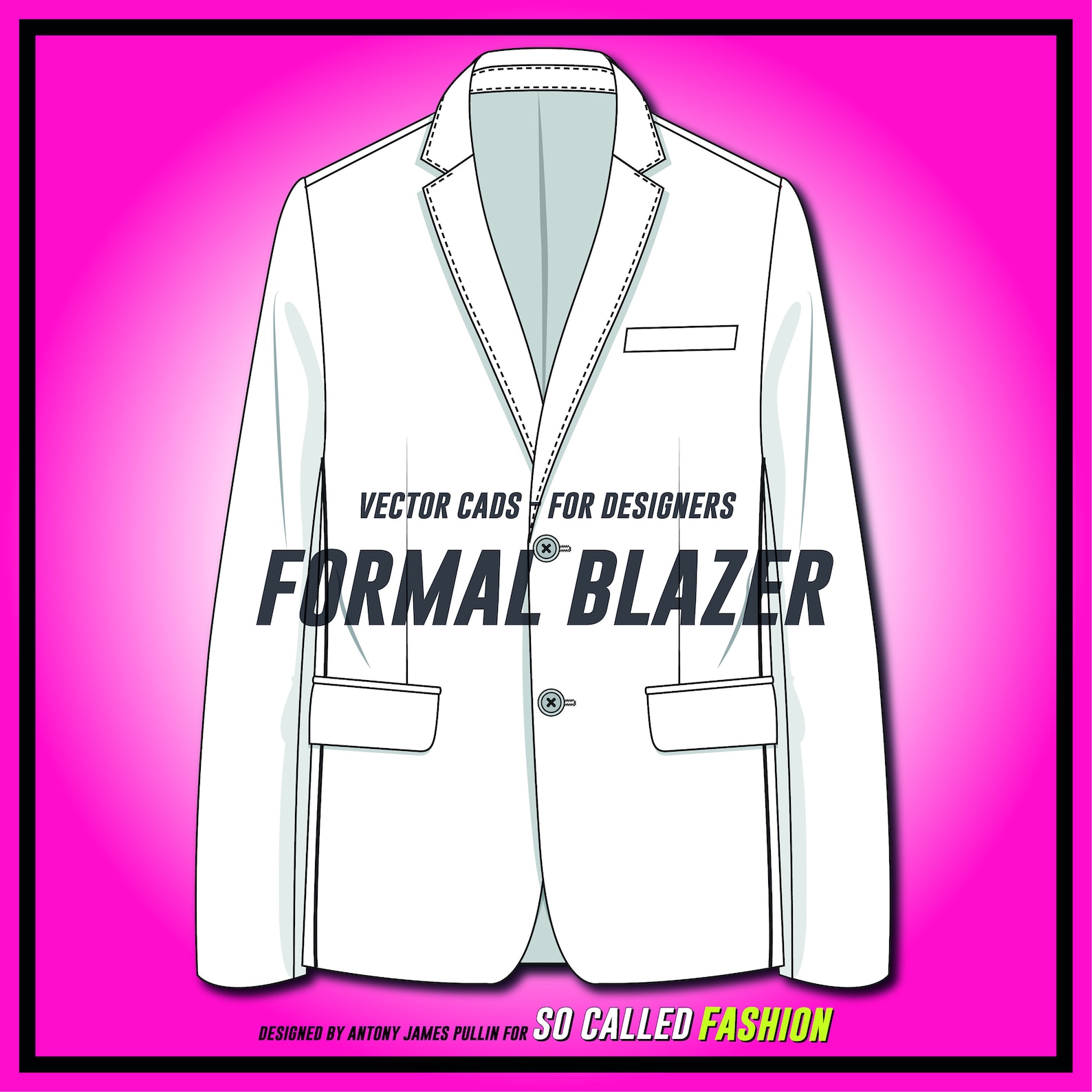 Mens Vector Blazer, SVG, Suit Jacket, for Adobe Illustrator Flat ...