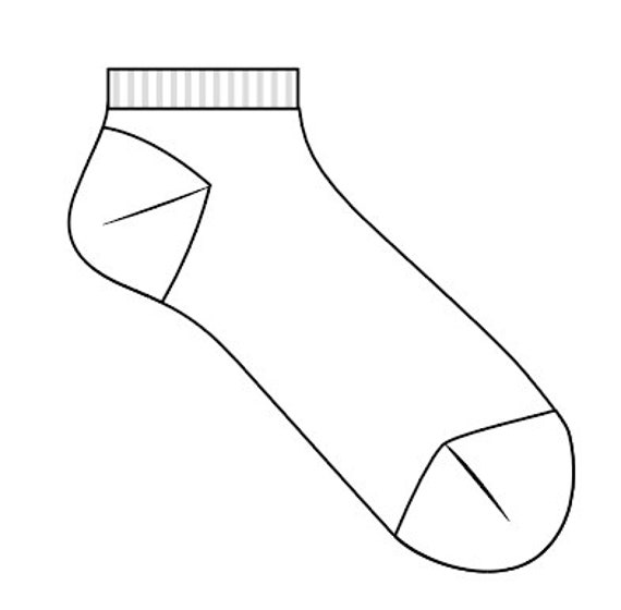 Athletic Sock Outline