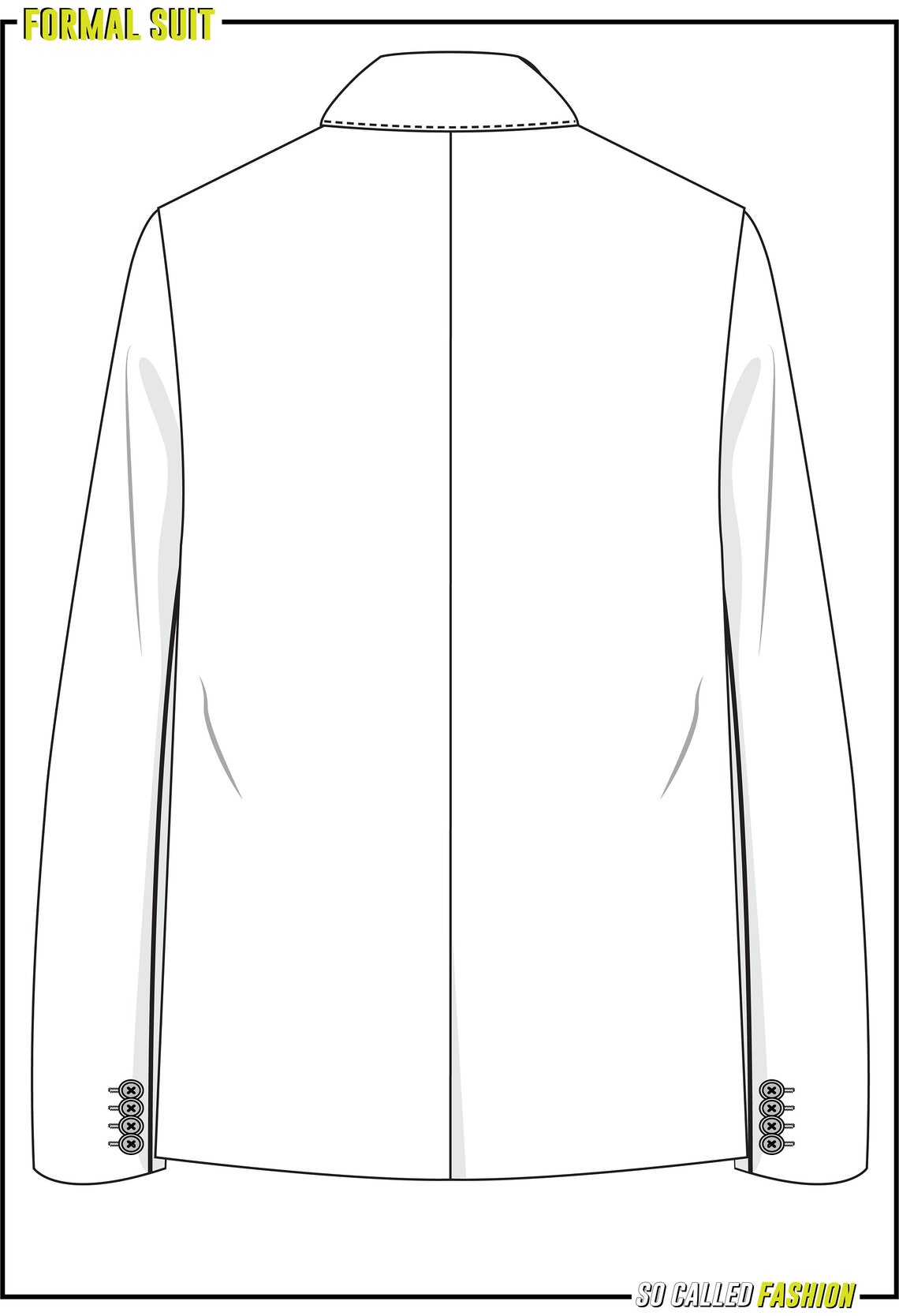 Mens Vector Blazer, SVG, Suit Jacket, for Adobe Illustrator Flat ...