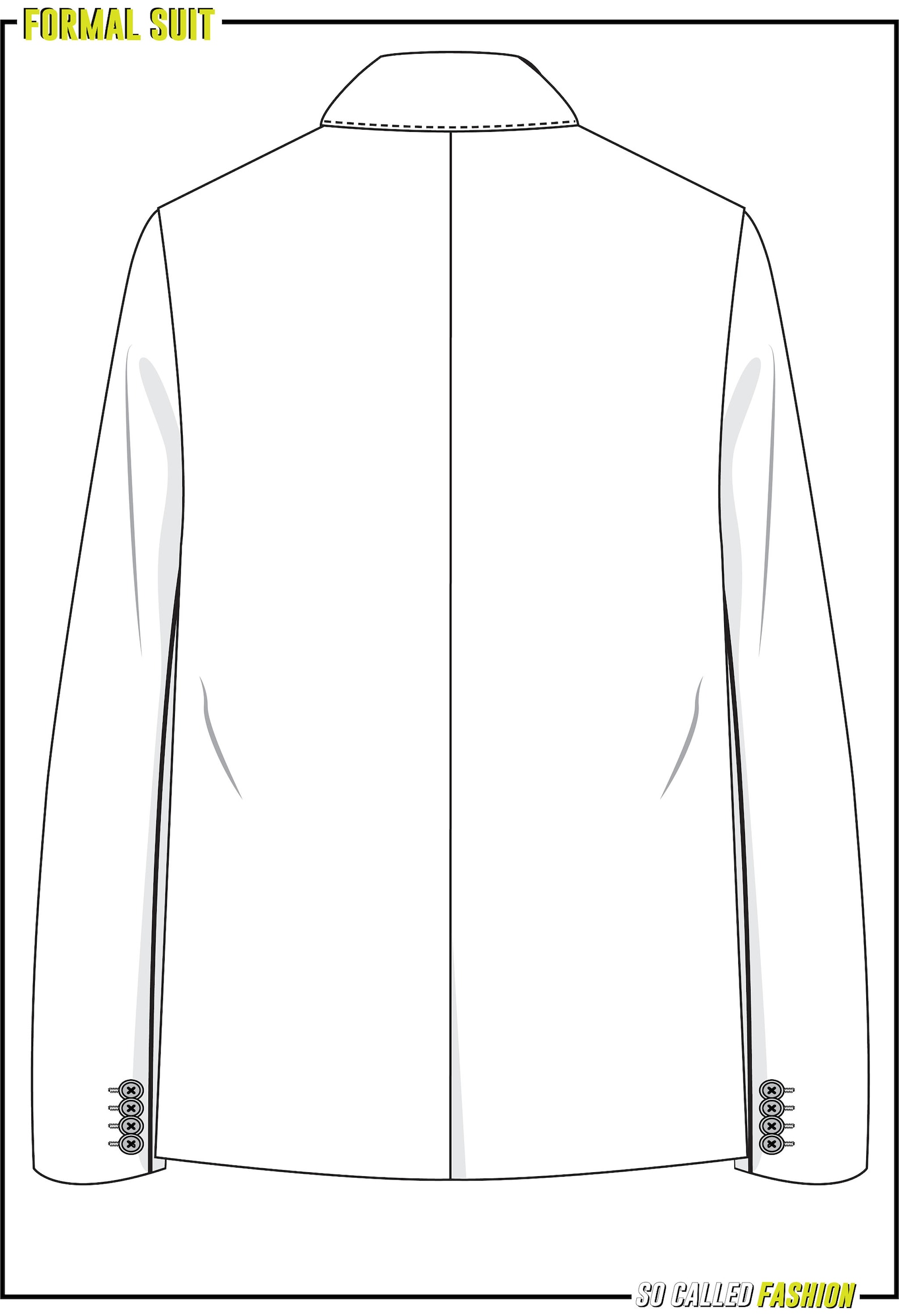 Mens Vector Blazer, SVG, Suit Jacket, for Adobe Illustrator Flat ...