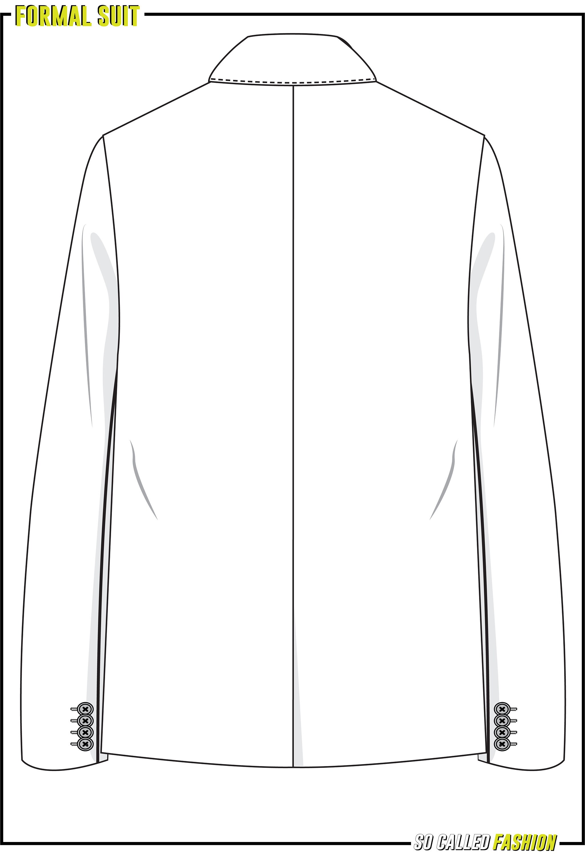 Mens Vector Blazer Svg Suit Jacket For Adobe Illustrator Flat