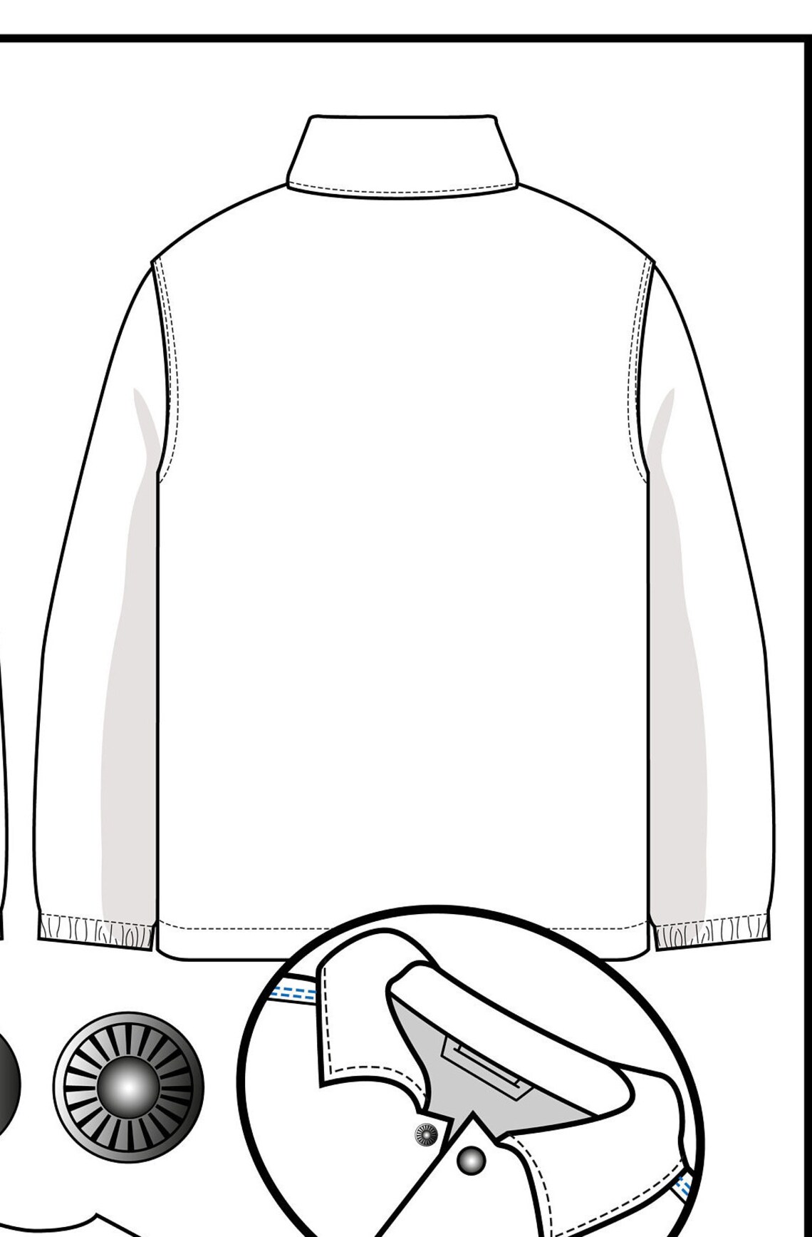 Vector Mens Coach Jacket, SVG, Flat Sketch, for Adobe Illustrator - Etsy