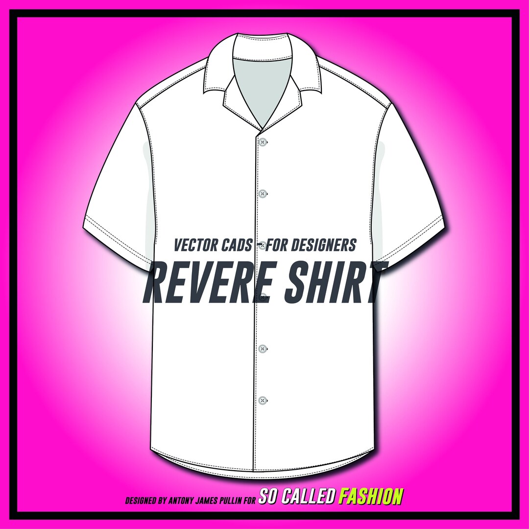 Vector Revere Shirt, SVG Flat Sketch, for Adobe Illustrator Casual ...