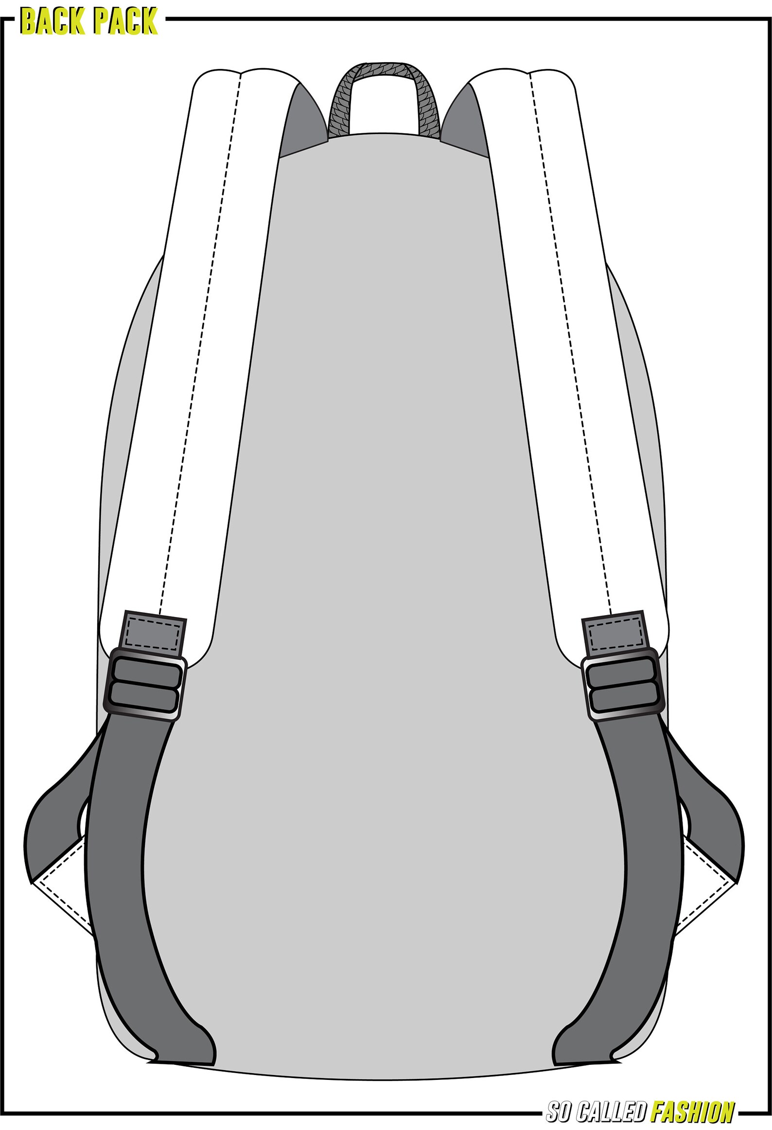 Vector Backpack, SVG, Flat Sketch, for Adobe Illustrator, Bag, Shoulder ...