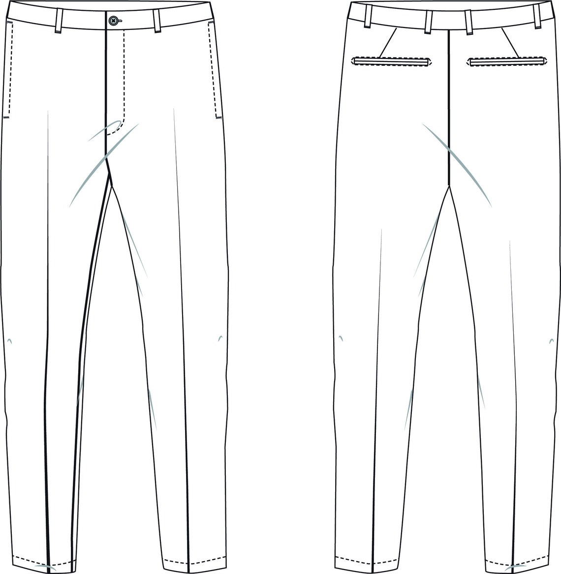 Mens Vector Suit Trousers, SVG, Suit Pants, for Adobe Illustrator Flat ...