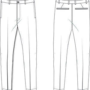 Mens Vector Suit Trousers, SVG, Suit Pants, for Adobe Illustrator Flat ...