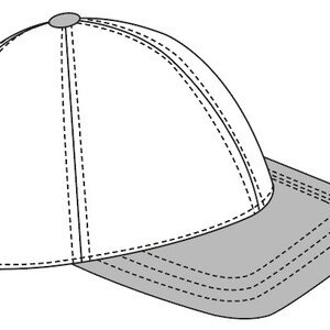 Vector Snapback Cap, SVG, Flat Sketch, Digital Download for Use With ...