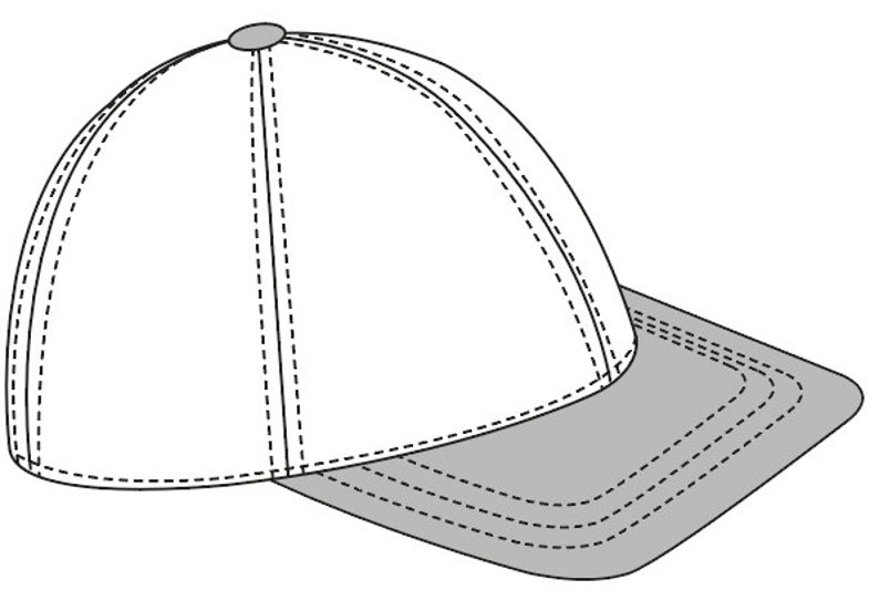 Vector Snapback Cap, SVG, Flat Sketch, Digital Download for Use With ...