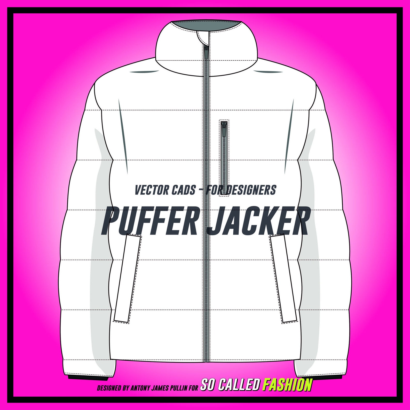 Vector Mens Puffer Jacket, SVG, Flat Sketch, for Adobe Illustrator - Etsy