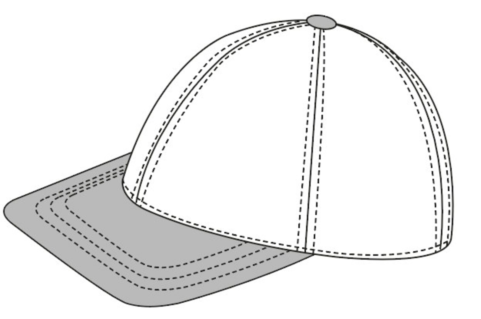 Vector Snapback Cap, SVG, Flat Sketch, Digital Download for Use With ...