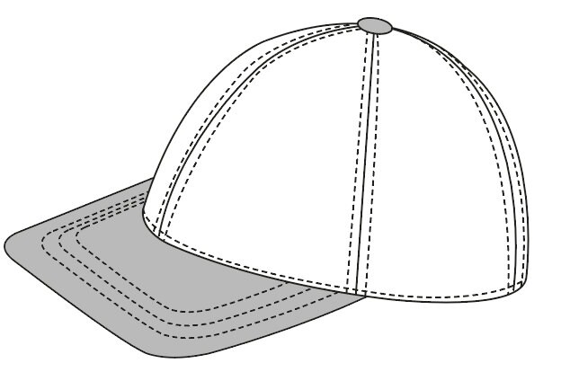 Vector Snapback Cap, SVG, Flat Sketch, Digital Download for Use With ...