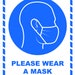 Face Mask Sign Printable, SVG Downloadable A4 Face Mask Sign. Face ...