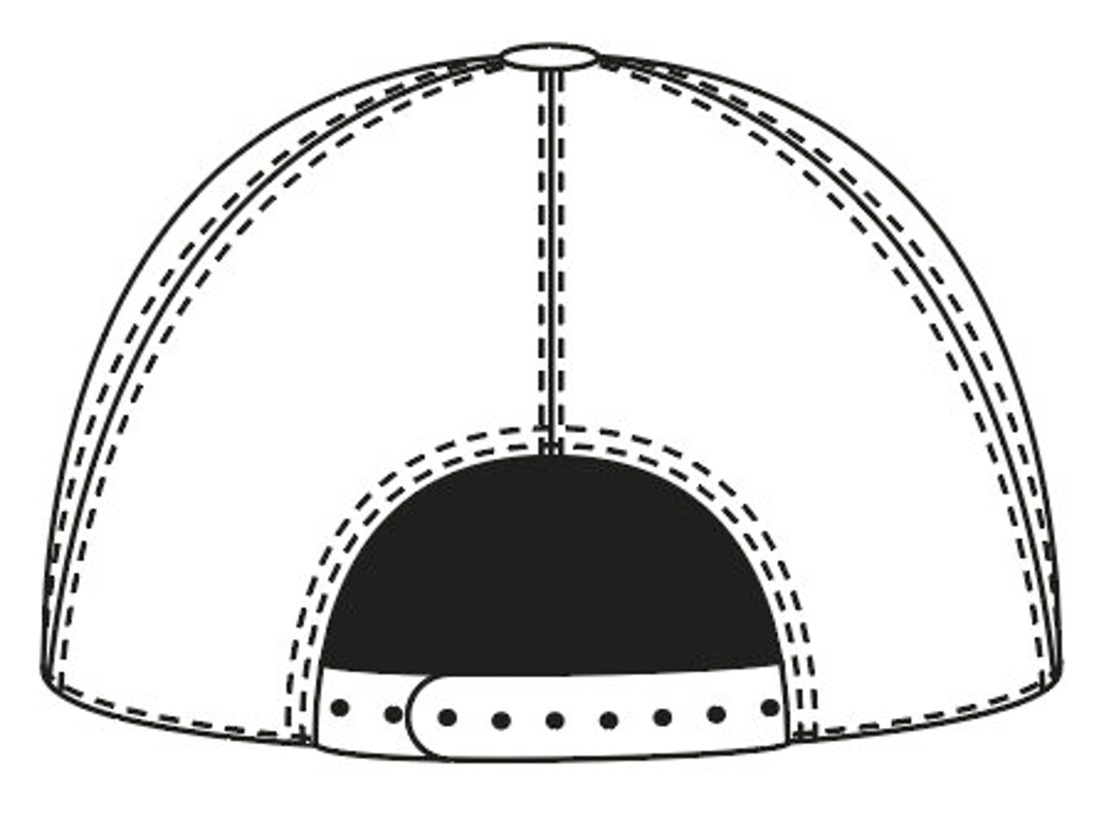 Vector Snapback Cap, SVG, Flat Sketch, Digital Download for Use With ...