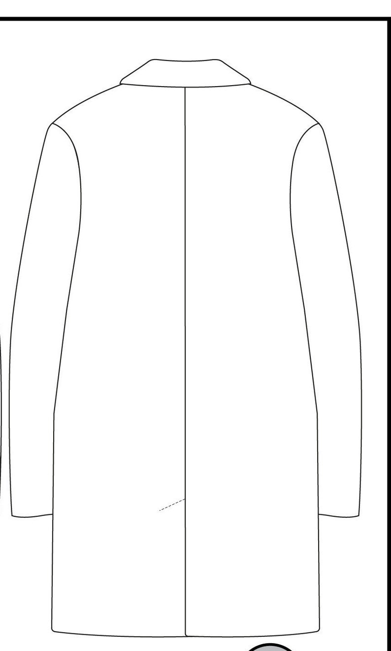 Vector Mens Wool Overcoat, SVG, Flat Sketch, for Adobe Illustrator - Etsy