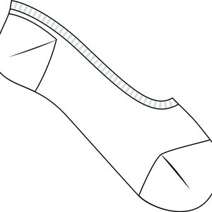 Vector Sock Pack, SVG, Formal Sock, Sports Sock, Trainer Sock Invisible ...