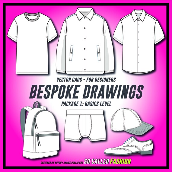 Custom fashion Drawing fashion CAD Personalized drawings. for | Etsy