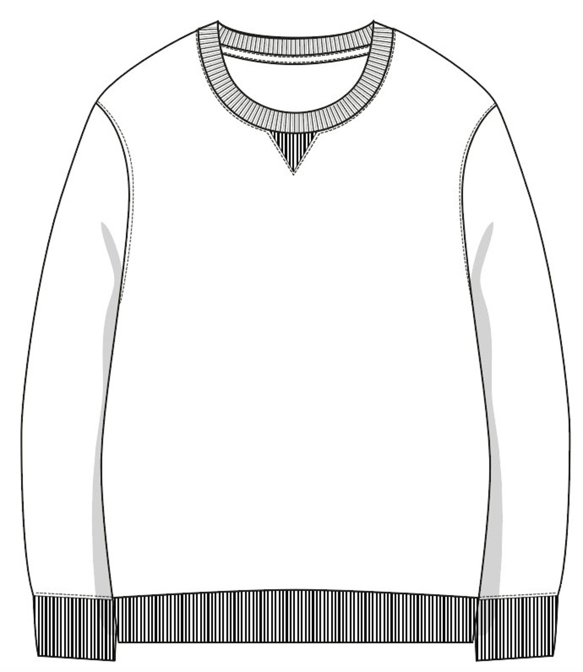 Oversized Sweater - SVG - Vector CAD - Unisex Hoodie, Technical Drawing ...