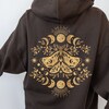 Luna Moth Hoodie, Luna Moth Clothing, Moon Phases, Moon Phase Hooded ...