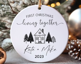 Couples First Christmas Together Ornament Personalised Couple Names ...