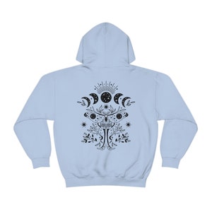 Luna Moth Hoodie, Luna Moth Clothing, Moon Phases, Moon Phase Hooded ...